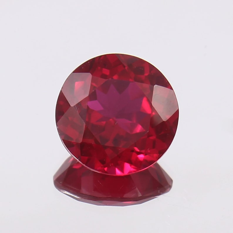 Lab Gown Ruby Loose Round Gemstone Cut Transparent Ruby Cut Stone Top ...