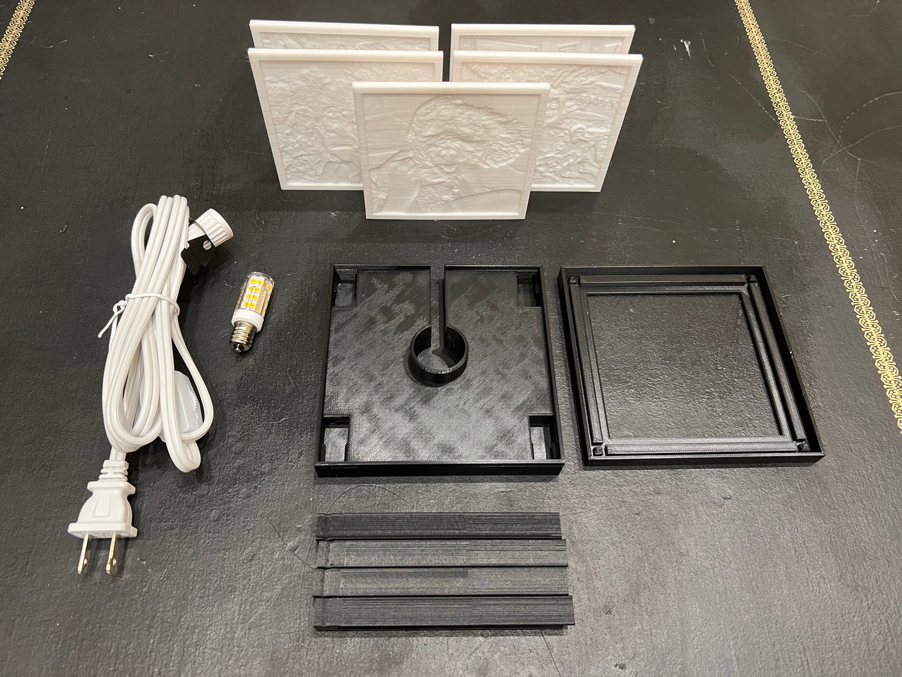 Custom 3D Printed Lithophane Light Box High Quality Pictures & LED Bulb ...