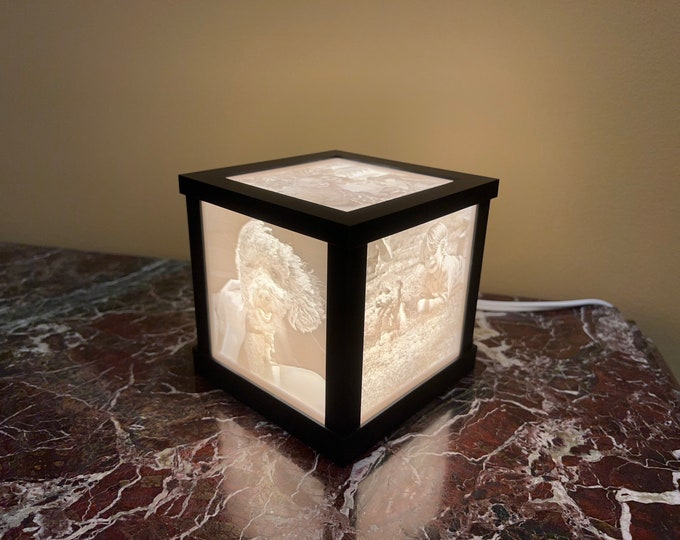 5 Picture Lithophane Cube With LED Light and Switch - Etsy Canada