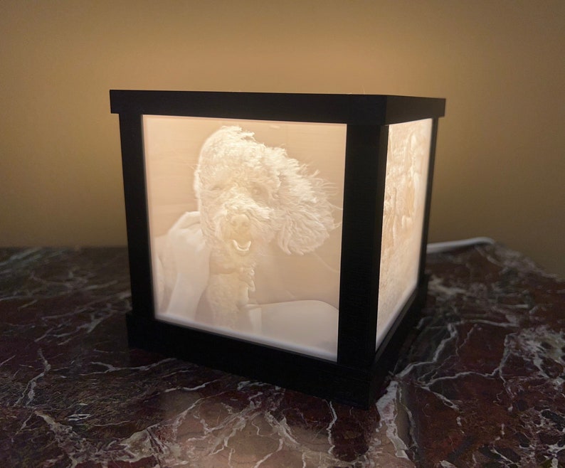 Custom 3D Printed Lithophane Light Box High Quality Pictures & LED Bulb ...