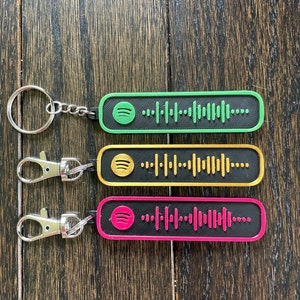 Scannable Spotify Code Keychain (3 Pack) - Etsy