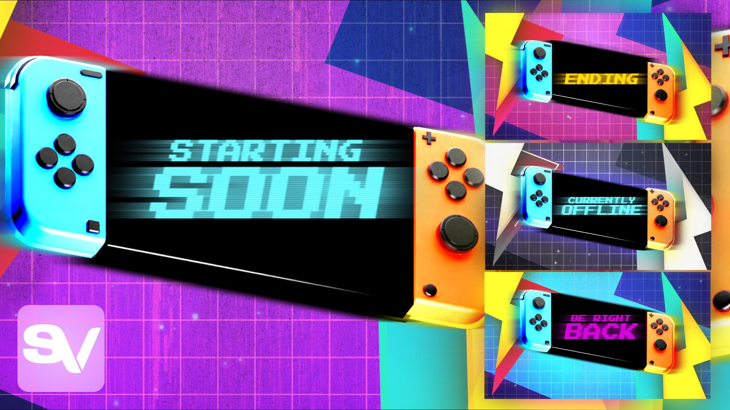 Cute Console Animated Screens, Twitch Youtube Facebook Screens ...