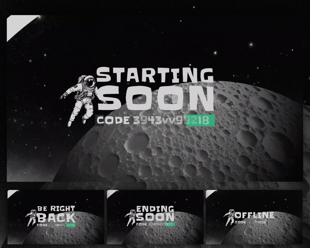 The Lunar Galaxy Animated Stream Overlay in the Space Stream Overlay ...