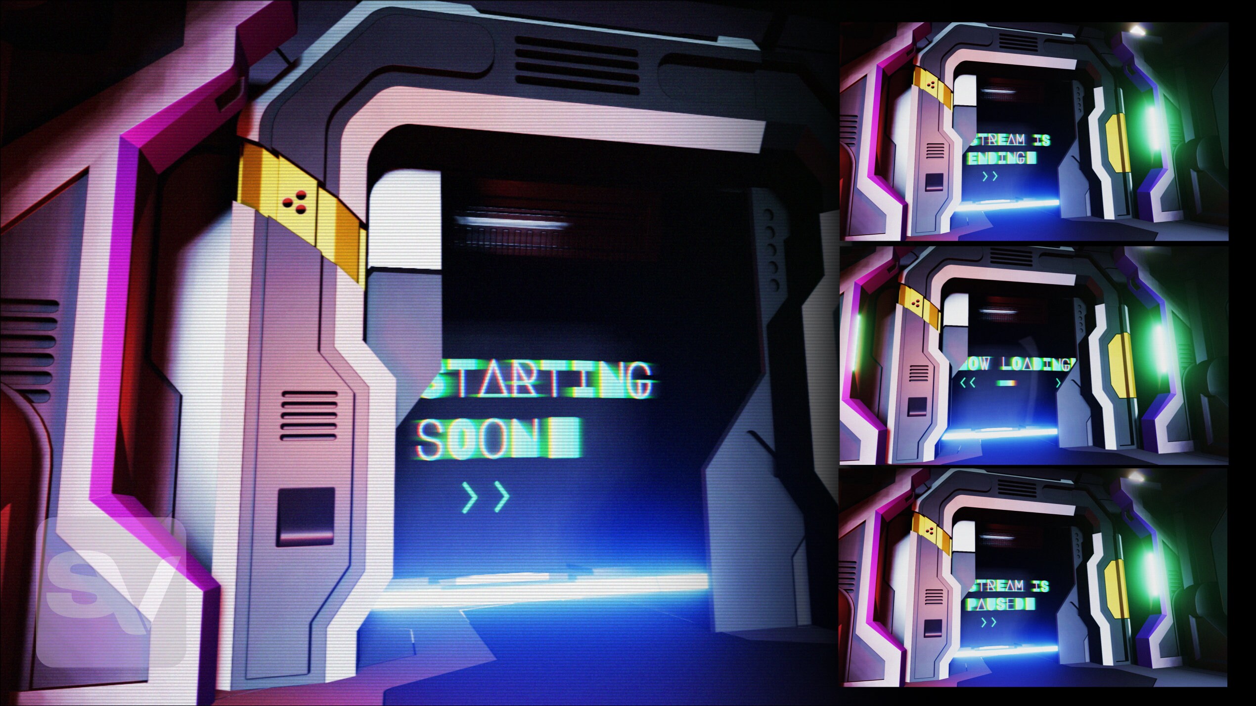 Magic Hallway Animated Screens, Twitch Youtube Facebook Screens ...