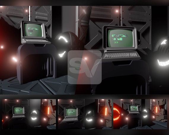 Sci Fi Computer Animated Screens Twitch Youtube Facebook - Etsy