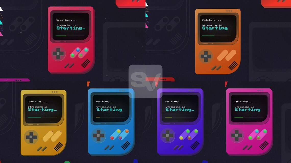 Portable Console Animated Screens, Twitch Youtube Facebook Screens ...