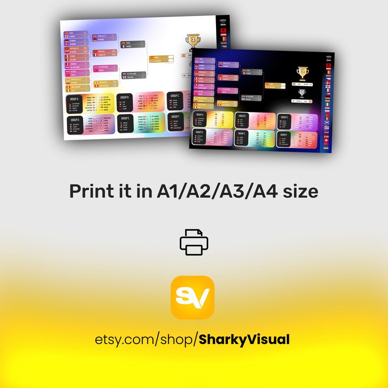 Euro 2024 Football Wall Chart, Printable Euros Tournament Wall Planner ...