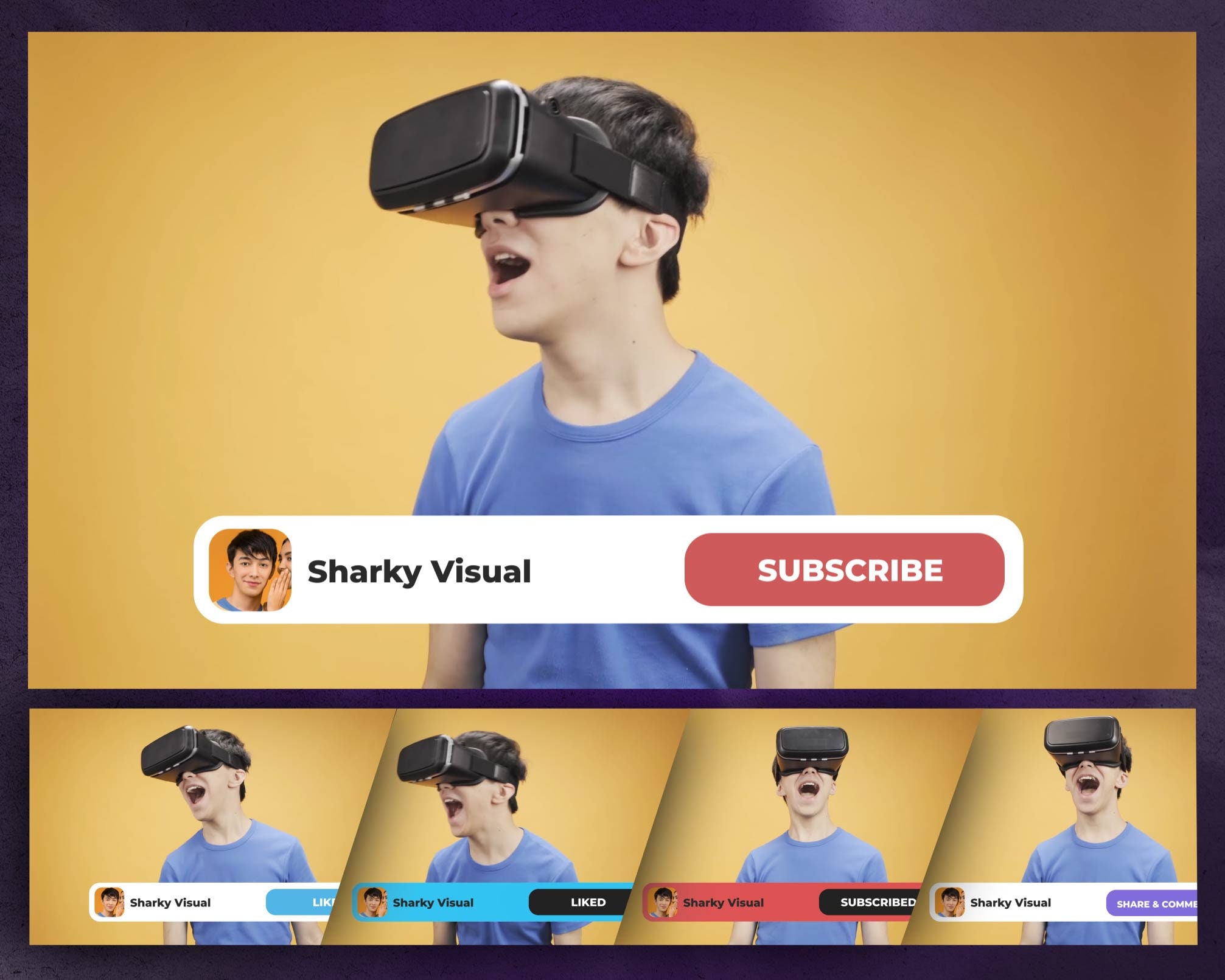 Custom Animated Subscribe Banner for Youtube, Lower Third Part With ...