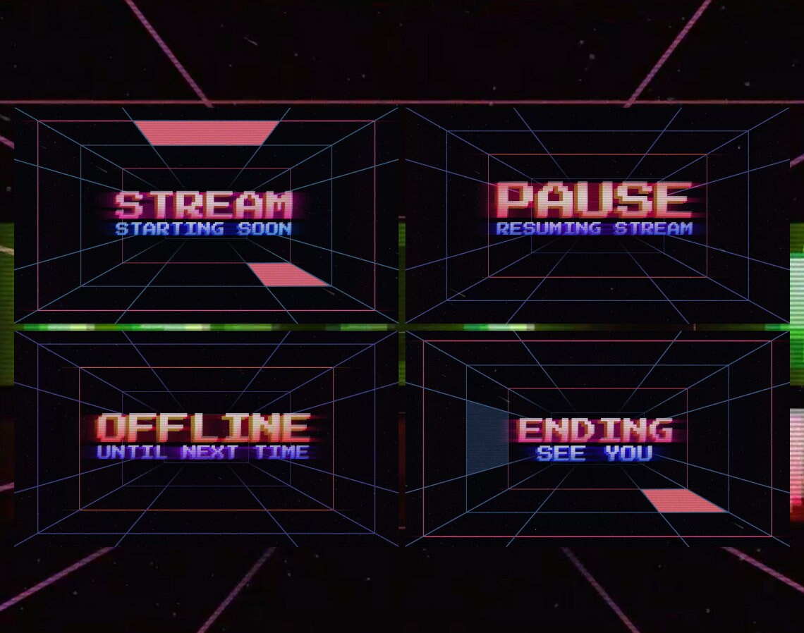 Overlays Stream Animated Neon RGB Style Twitch Pack - Etsy UK