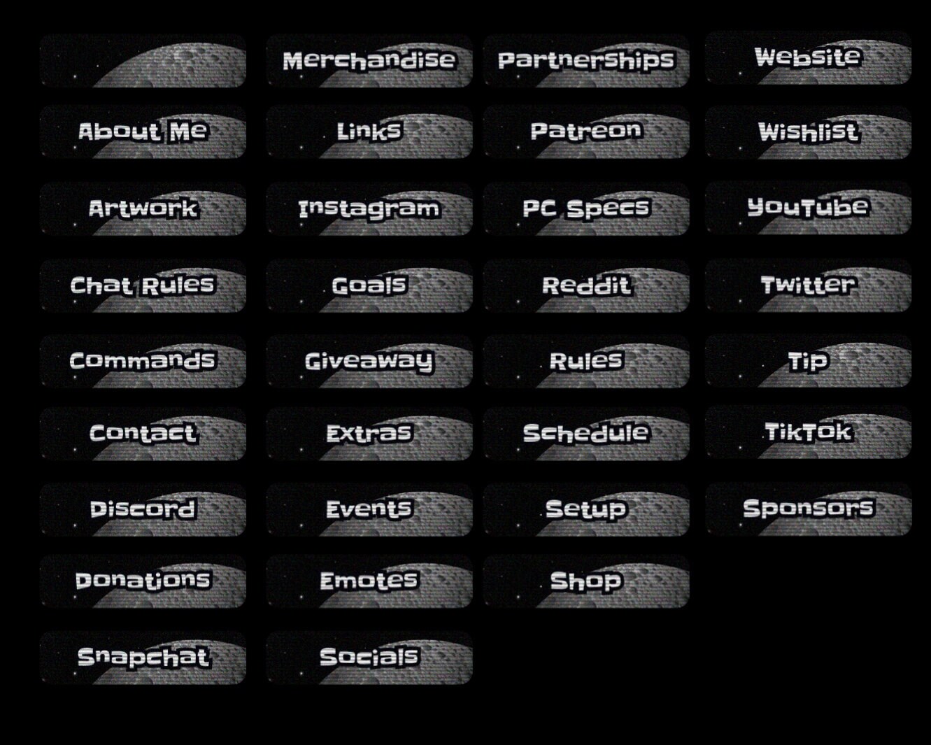 The Lunar Galaxy Animated Stream Overlay in the Space Stream Overlay ...