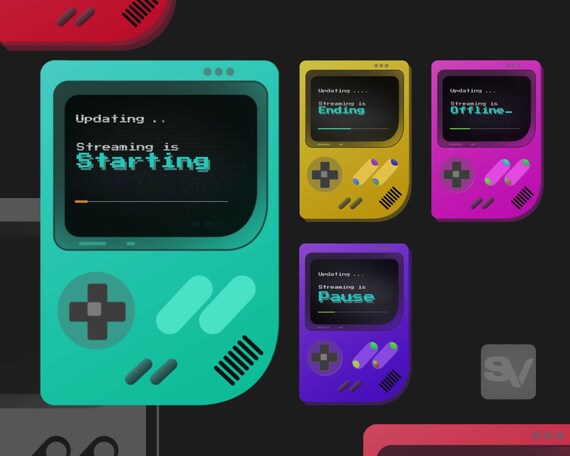 Portable Console Animated Screens Twitch Youtube Facebook - Etsy