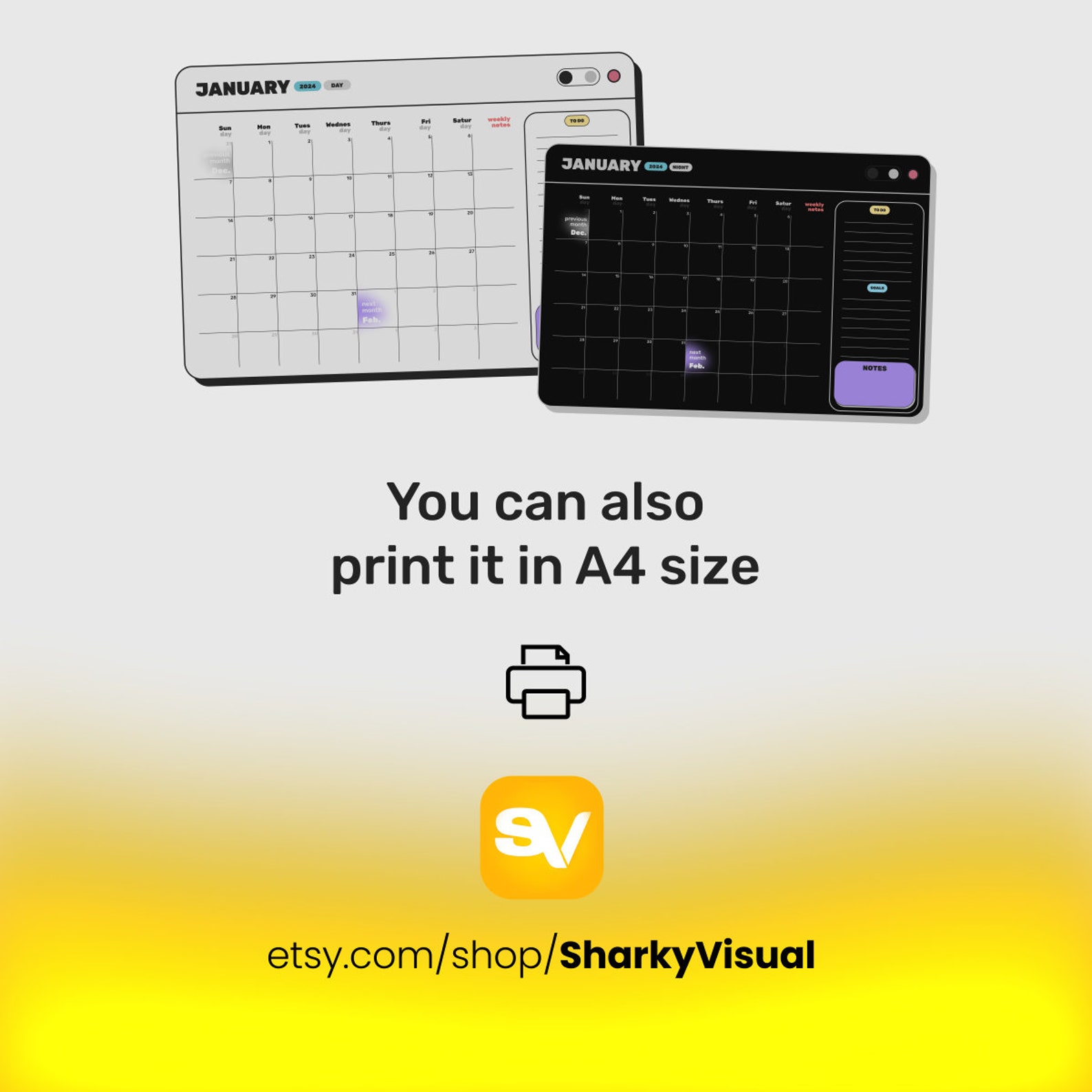 Monthly Digital Planner Template for iPad and PDF Annotation App ...