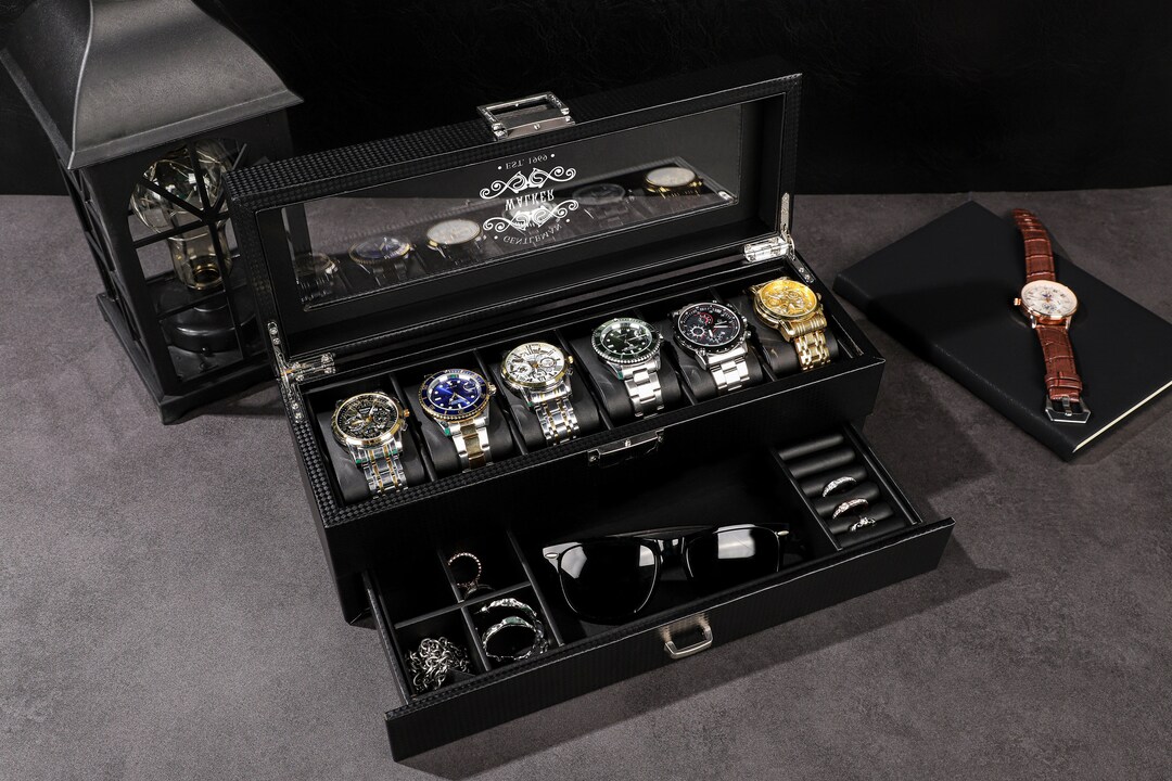 Watch Box for Men, Custom Watch Case, Groomsman Gift, Best Man Gift ...