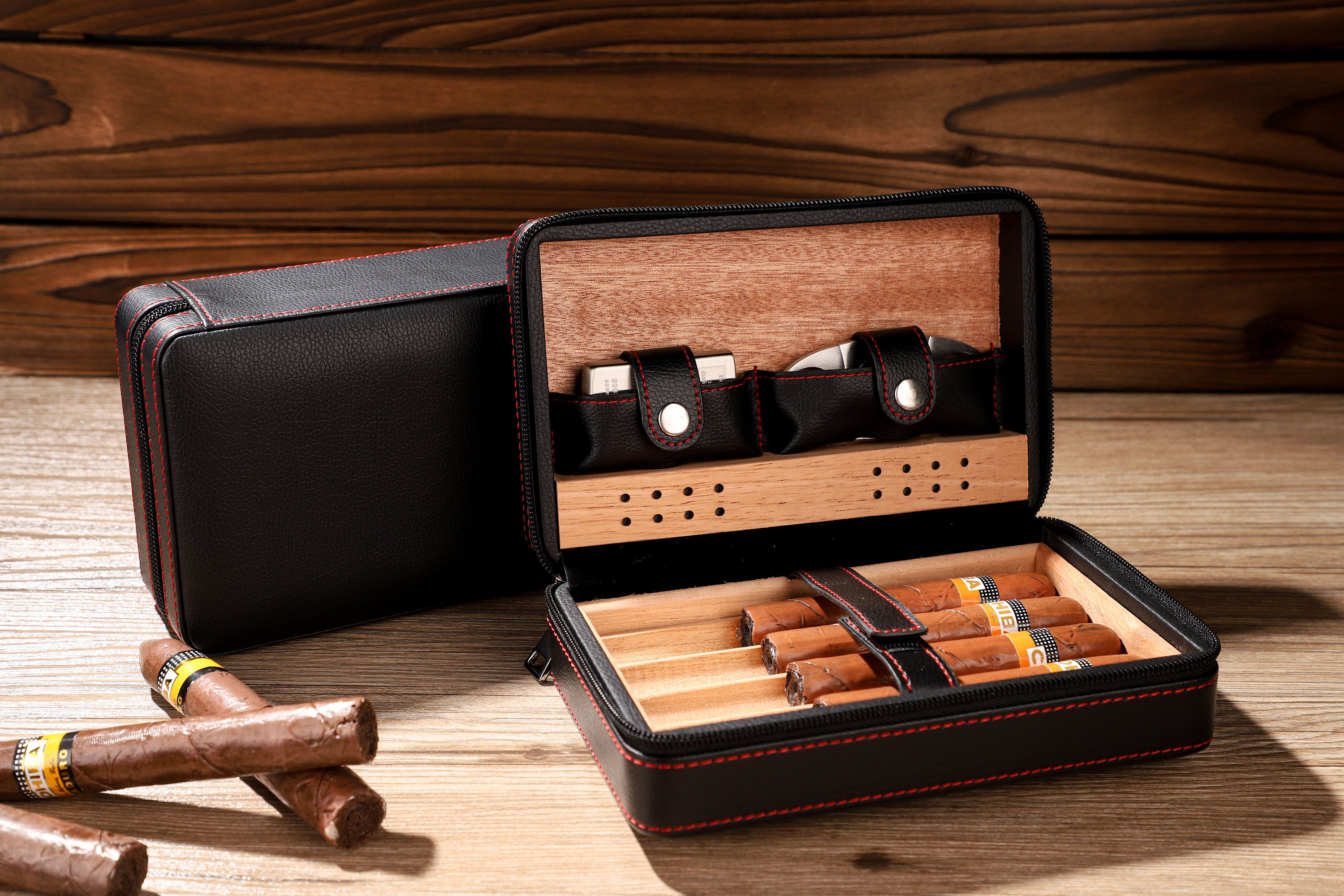 Custom Cigar Case Humidor Box Case Personalized Travel Cigar - Etsy