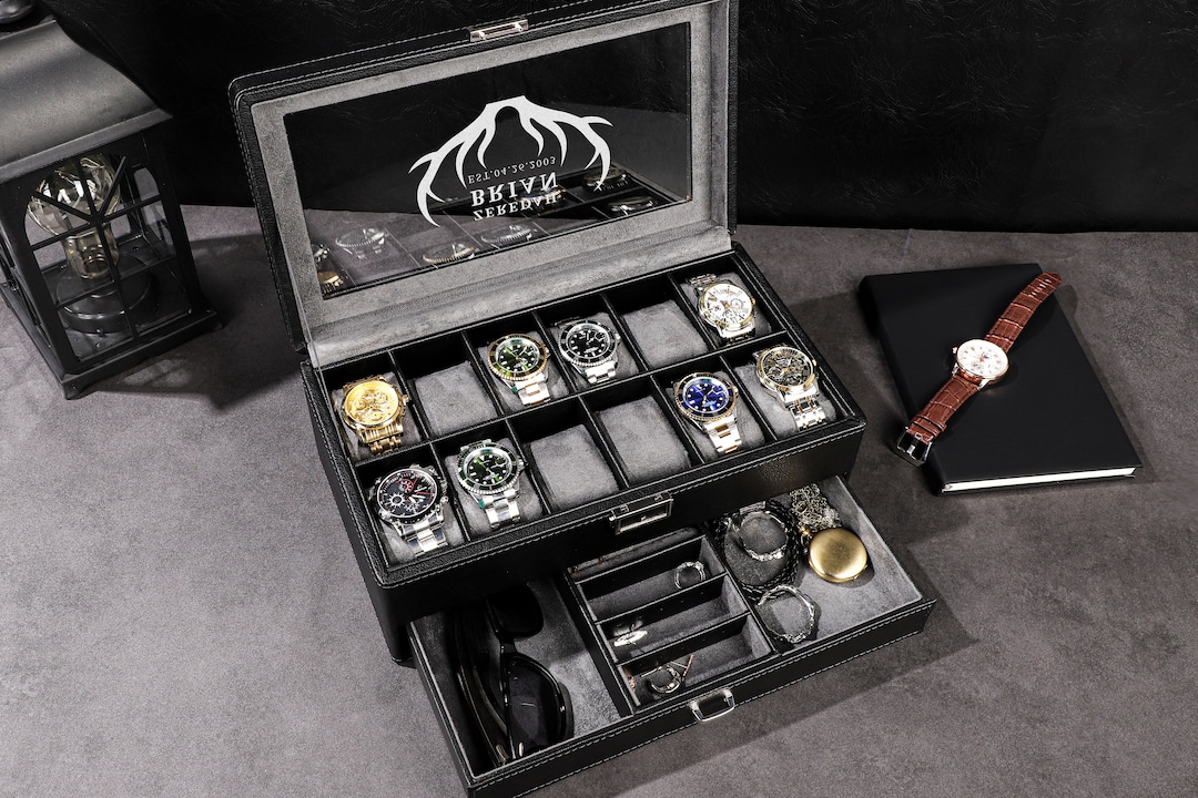 Watch Box for Men, Custom Watch Case, Groomsman Gift, Best Man Gift ...