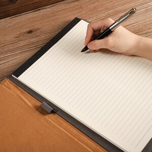 Personalized Leather Portfolio, Personalized Notebook, Leather ...