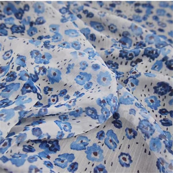 Light Blue Flower Fabric - Etsy