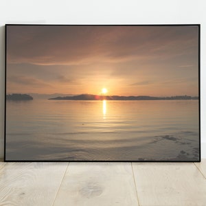 Printable Sunset Poster, Sunset and Sea, Downloadable Poster - Etsy