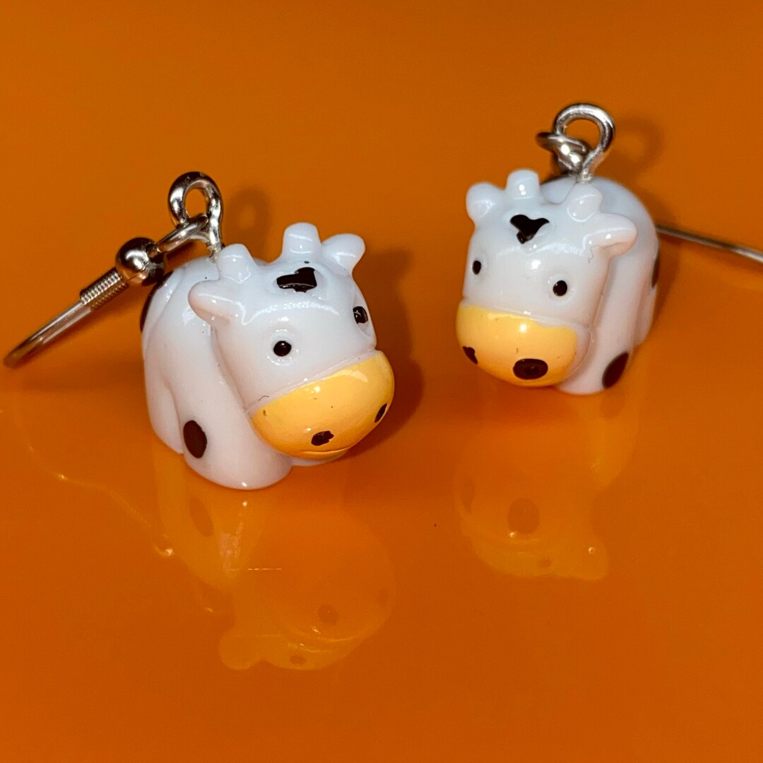 Y2k Kidcore Farm Cow Animal Earrings Kawaii - Etsy