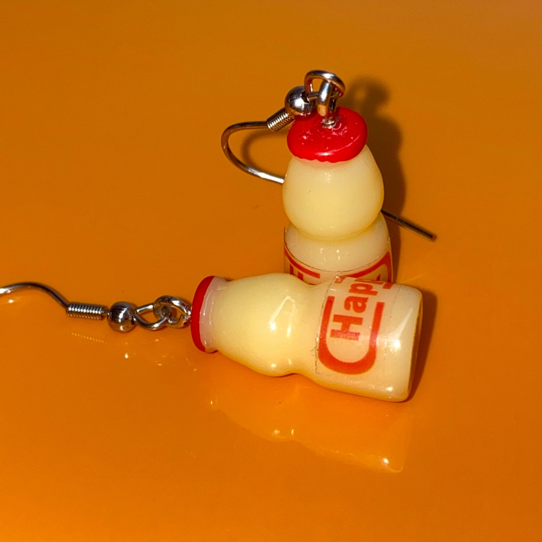 Y2k Kidcore Yoghurt Drink Yakult Earrings Food Kawaii - Etsy
