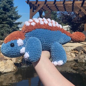 Custom Crochet Ankylosaurus Plush, Bumpy Dino Plush, Dinosaur Lover ...