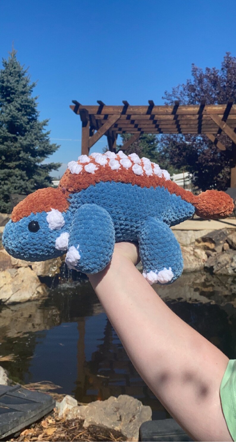 Custom Crochet Ankylosaurus Plush Bumpy Dino Plush Dinosaur - Etsy