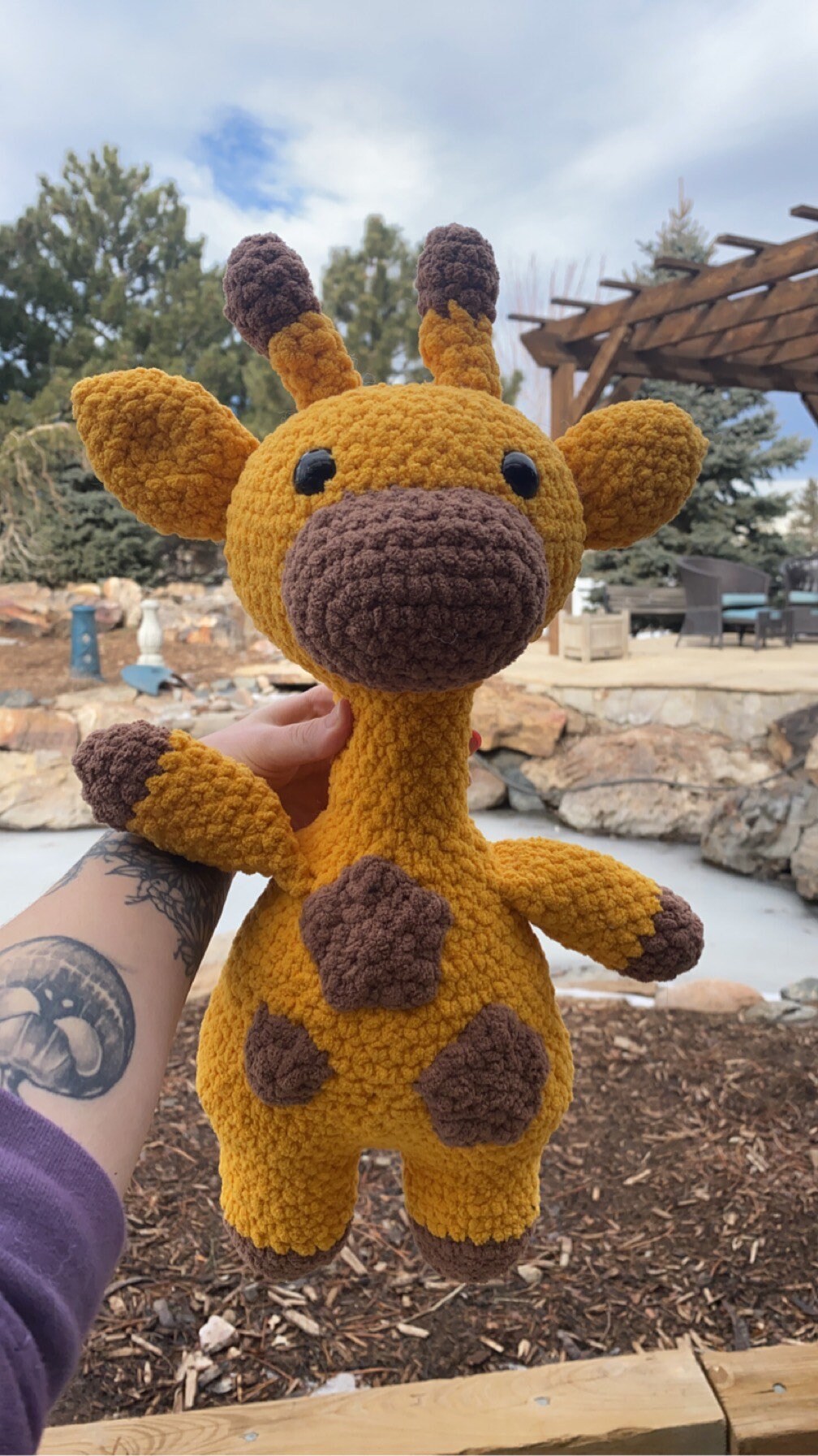 Custom Crochet Giant Giraffe Plush, Giraffe Lover Gift, Animal Lover Gift, Little Boy Gift ...