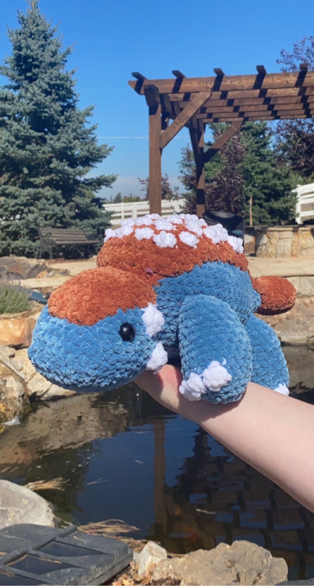 Custom Crochet Ankylosaurus Plush, Bumpy Dino Plush, Dinosaur Lover ...