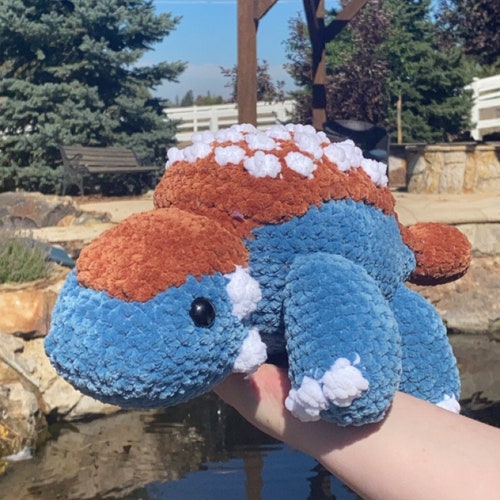 Custom Crochet Ankylosaurus Plush Bumpy Dino Plush Dinosaur - Etsy