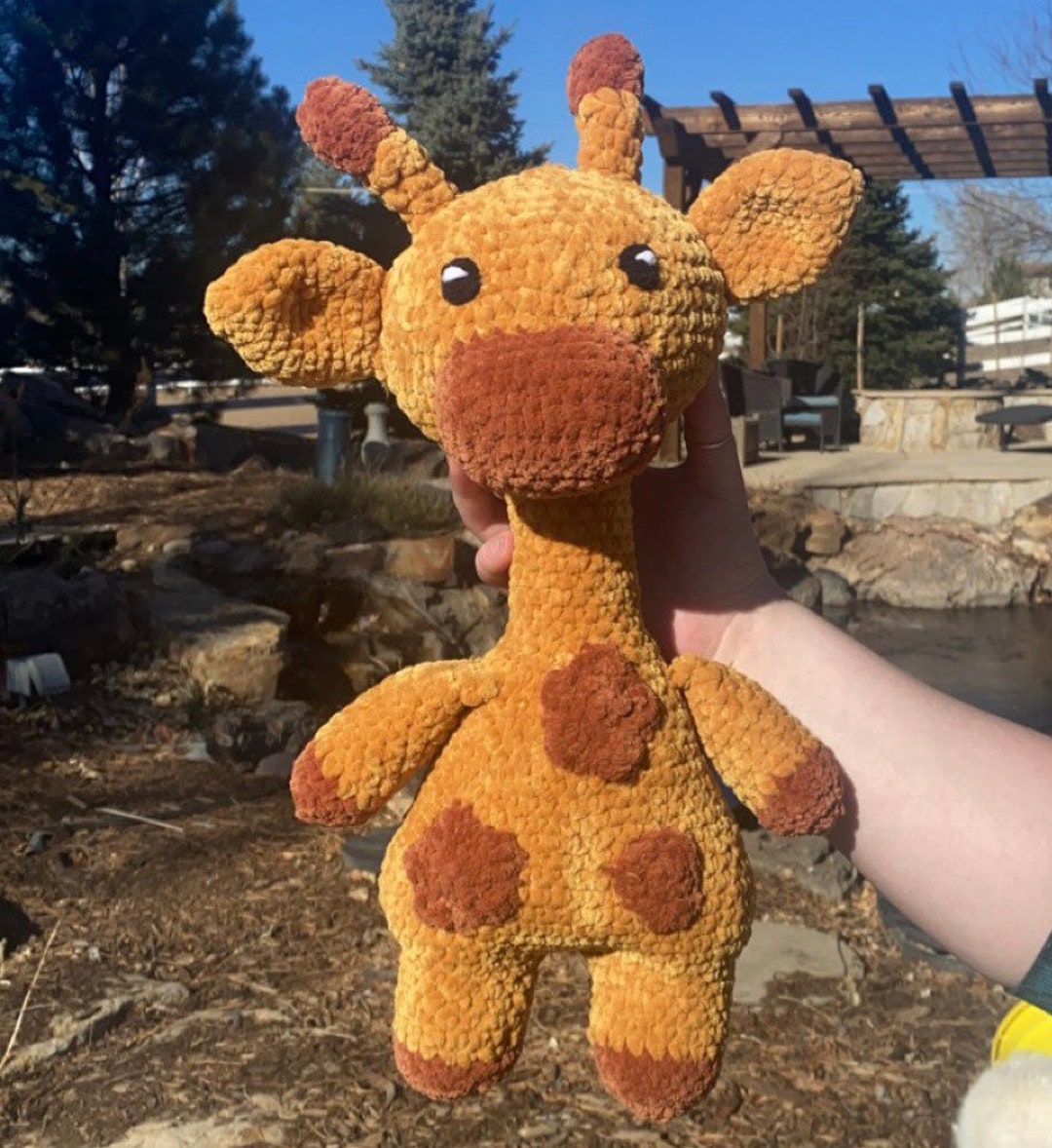 Custom Crochet Giant Giraffe Plush, Giraffe Lover Gift, Animal Lover Gift, Little Boy Gift ...