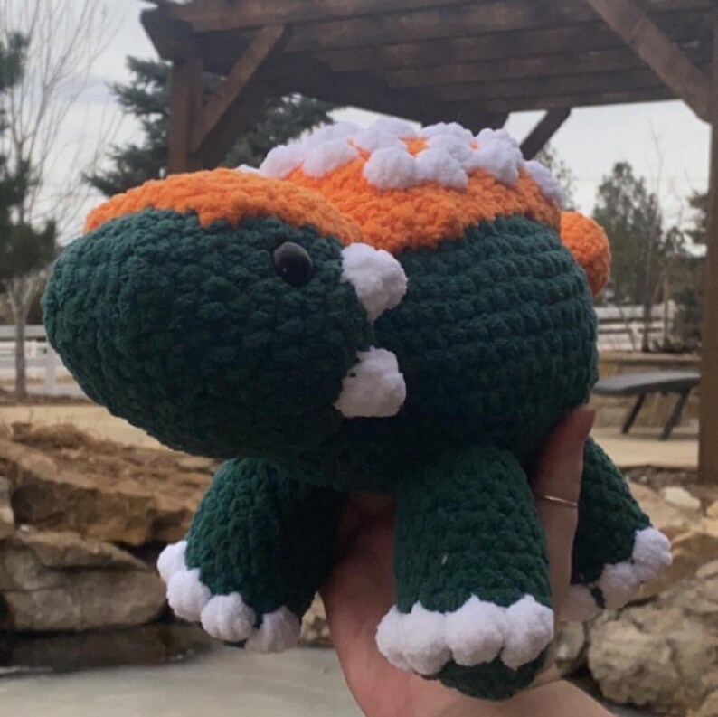 Custom Crochet Ankylosaurus Plush Bumpy Dino Plush Dinosaur - Etsy