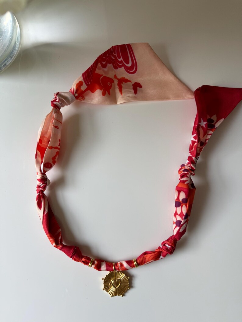 Scarf Charm Necklace, Custom Scarf Pendant Necklace, Trendy Scarf ...