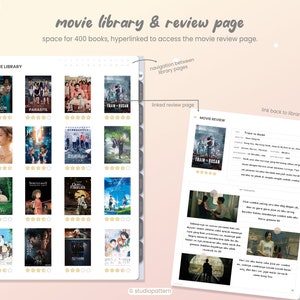 Digital Movie and Series Journal Watching Hypelinked Journal Goodnotes ...