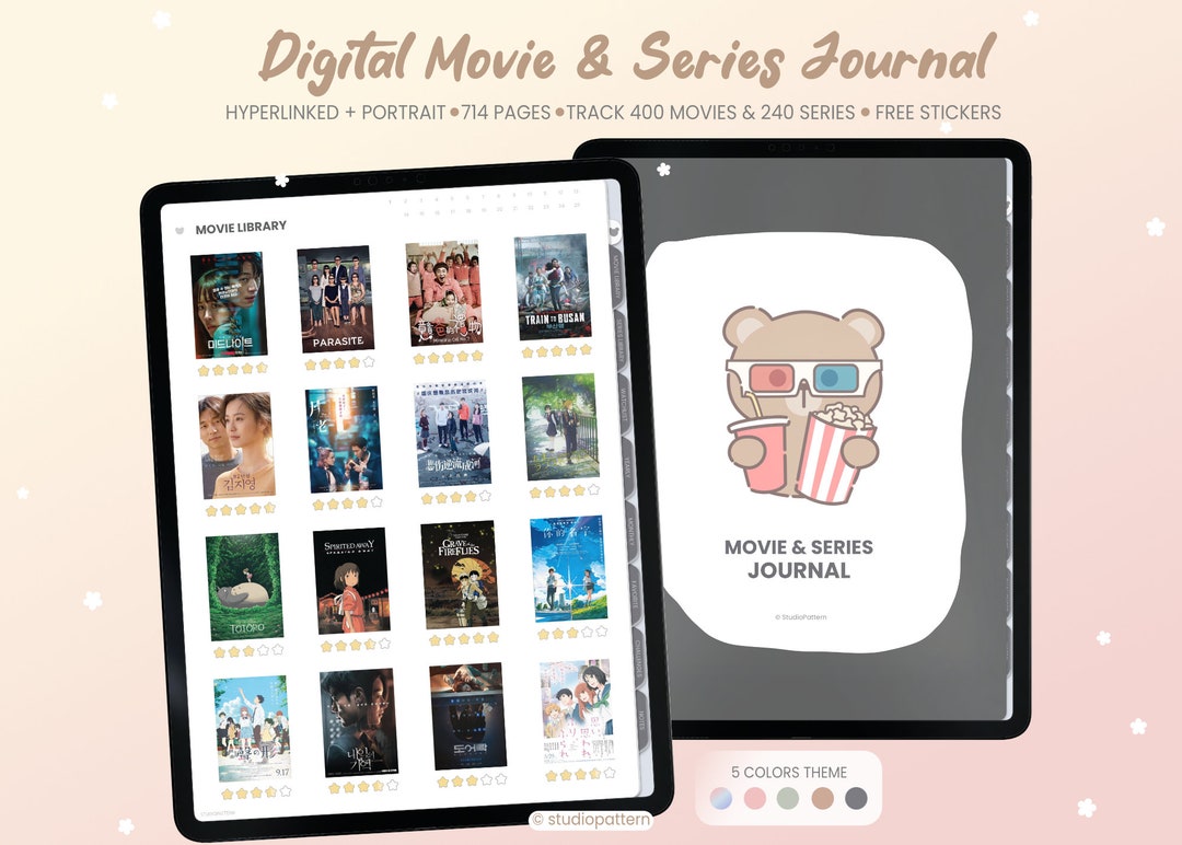 Digital Movie and Series Journal Watching Hypelinked Journal Goodnotes ...