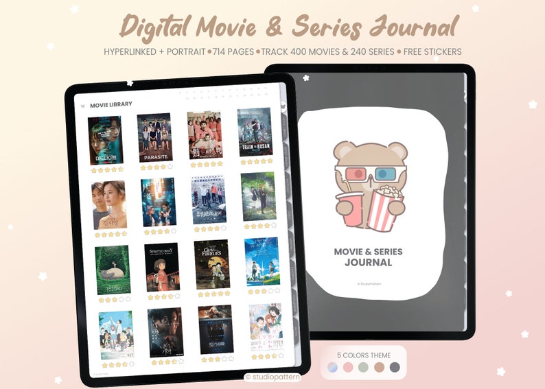 Digital Movie and Series Journal Watching Hypelinked Journal Goodnotes ...
