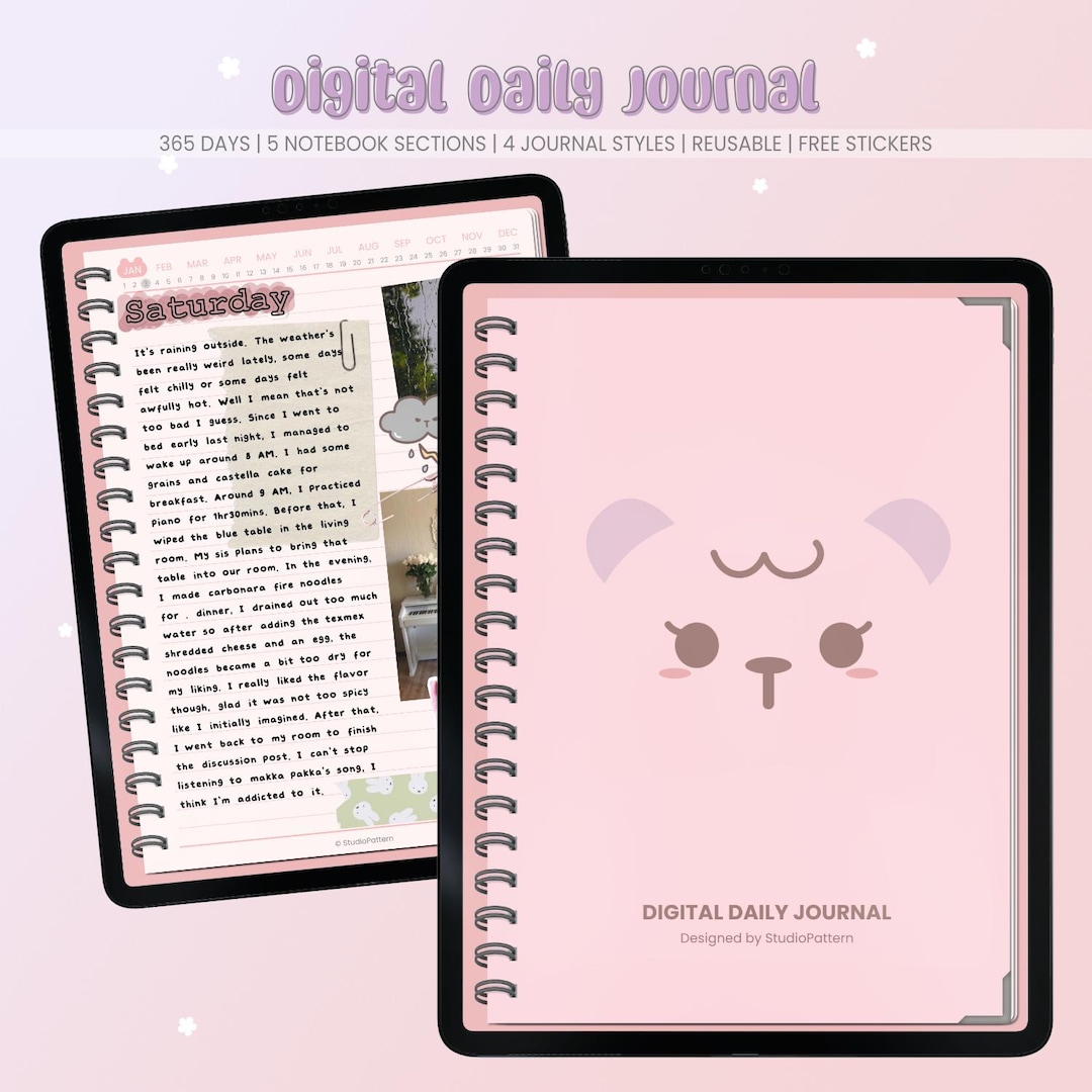 Digital Daily Journal | Cute Digital Journal | Minimalist Gratitude ...