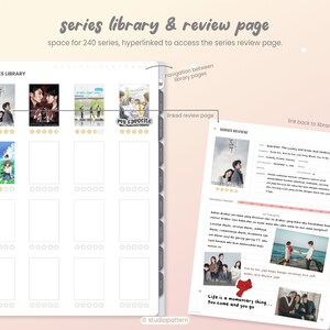 Digital Movie and Series Journal Watching Hypelinked Journal Goodnotes ...