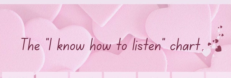 Printable Girly Chart for Little Girls Who Want to Learn How to Listen ...