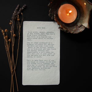 Baba Yaga Altar Card | Goddess Oracle Card | Handmade Linocut Art, Eco ...