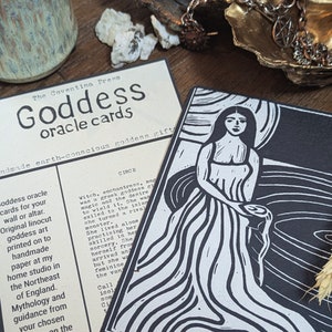 Circe, Greek Goddess | Handmade Goddess Oracle Cards, Linocut Art, Eco ...