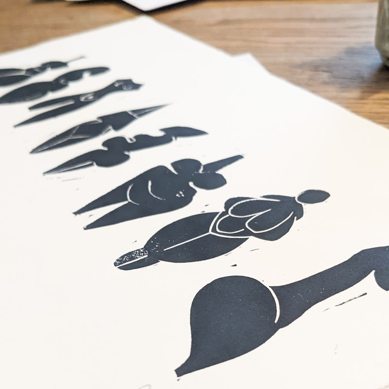 Feminine Block Prints Art - Etsy