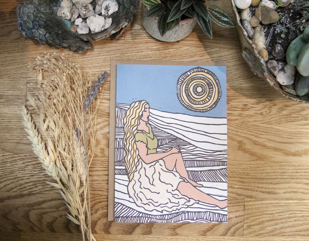 Demeter Goddess Art Print | Recycled Eco-friendlygreeting Card | Greek ...