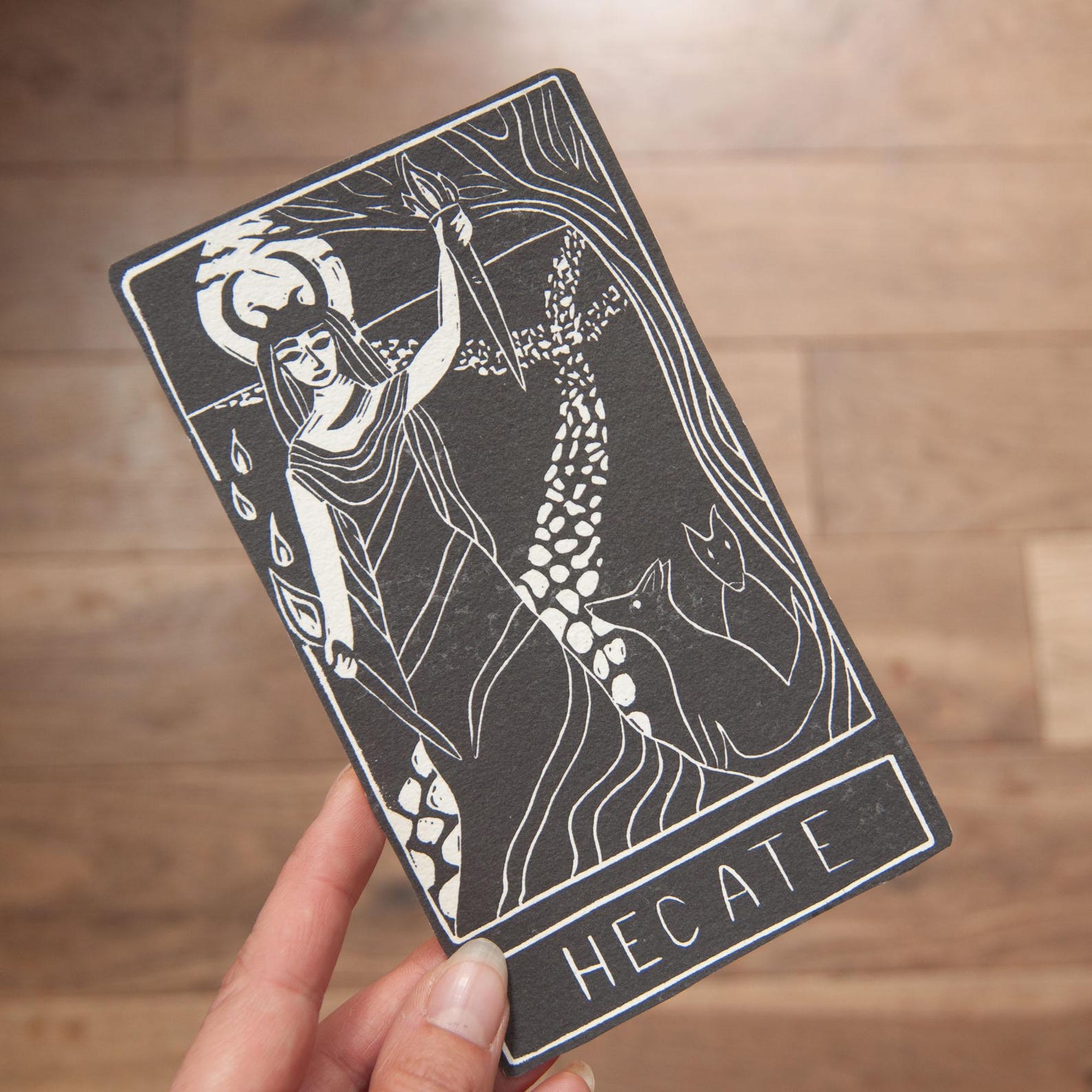 Hecate Tarot Card | Best Oracle Cards | Handmade Linocut Art, Eco ...