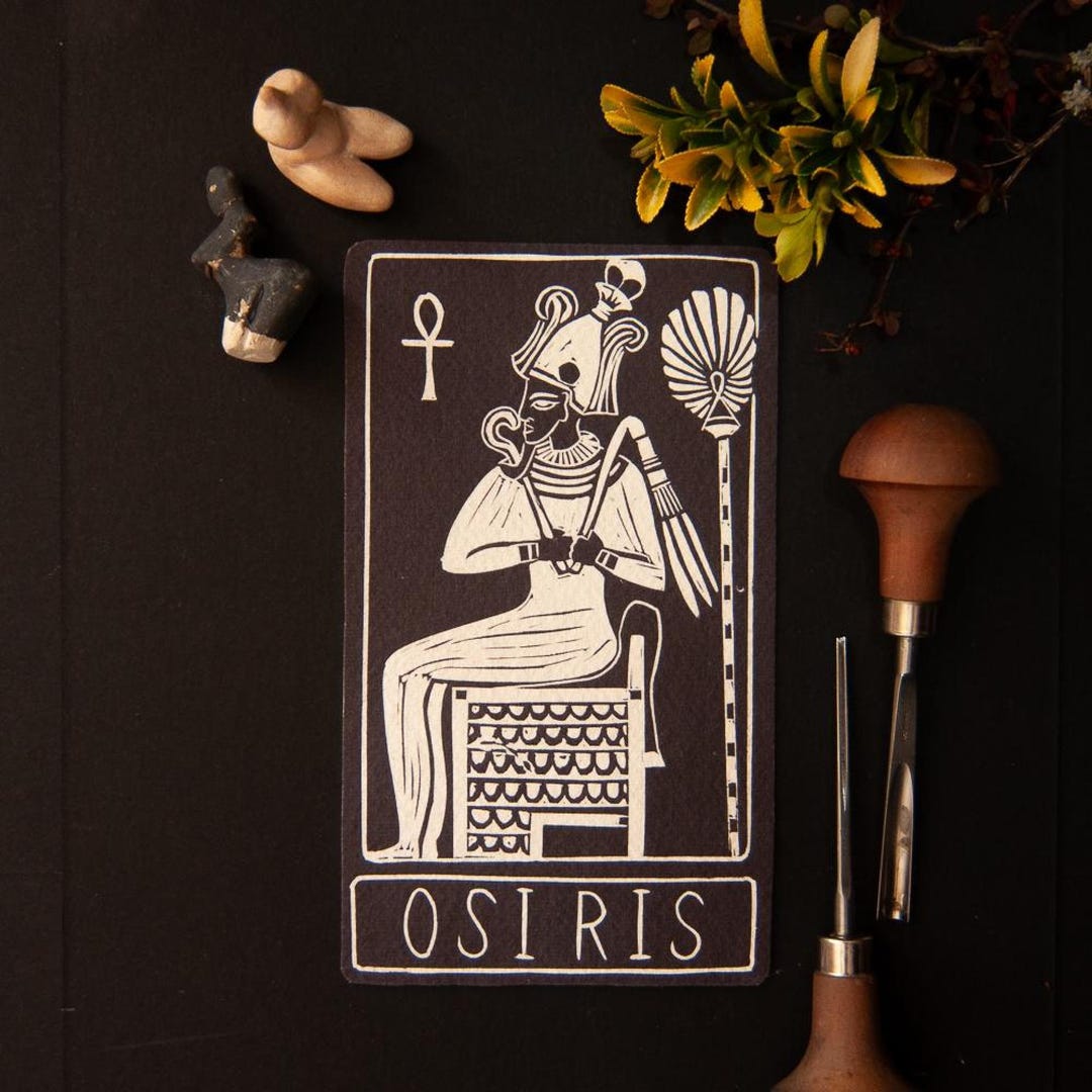 Osiris, Egyptian God of the Dead | Goddess Guidance Oracle Card ...