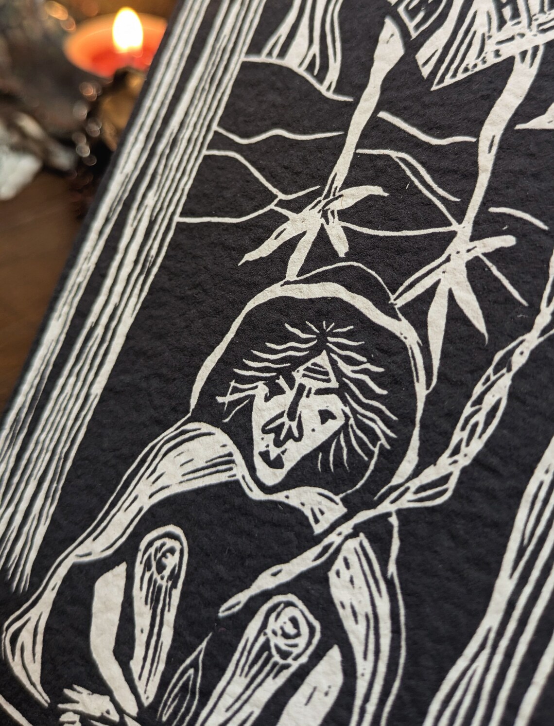 Baba Yaga Altar Card | Goddess Oracle Card | Handmade Linocut Art, Eco ...