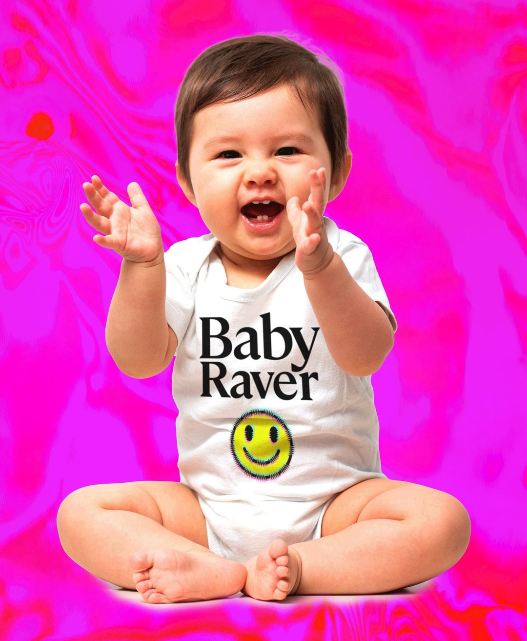 Acid House Festival Baby Romper 90s Inspired Rave Baby Clothes Babygrow ...