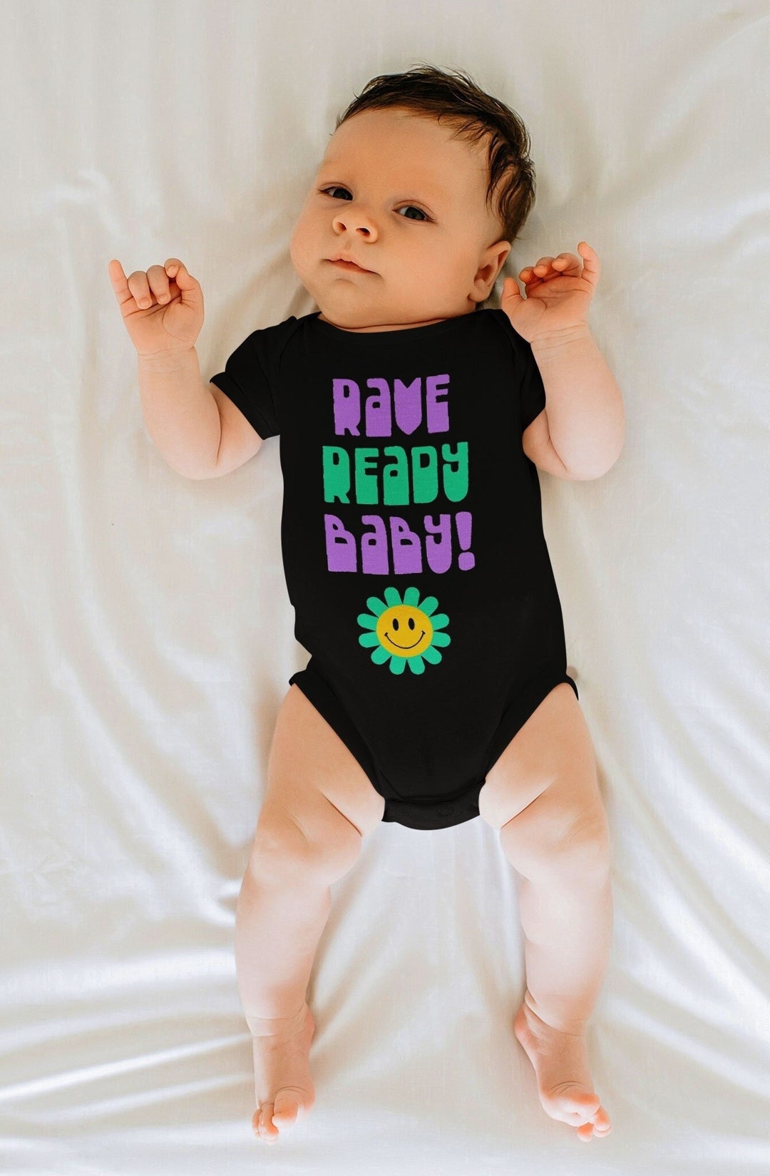 Ready to Rave Baby Onesie Newborn Babygrow 90's Club Cool Baby Rave ...