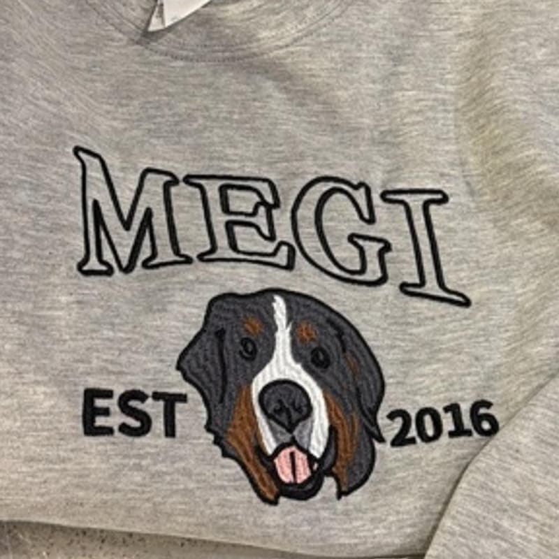 Embroidered Dog - Etsy