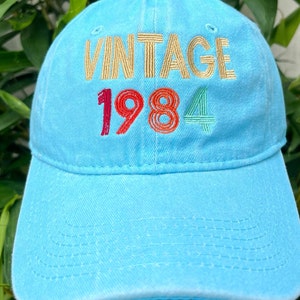 Custom Any Year Birthday Embroidered Vintage Hat, 40th Birthday Gift ...