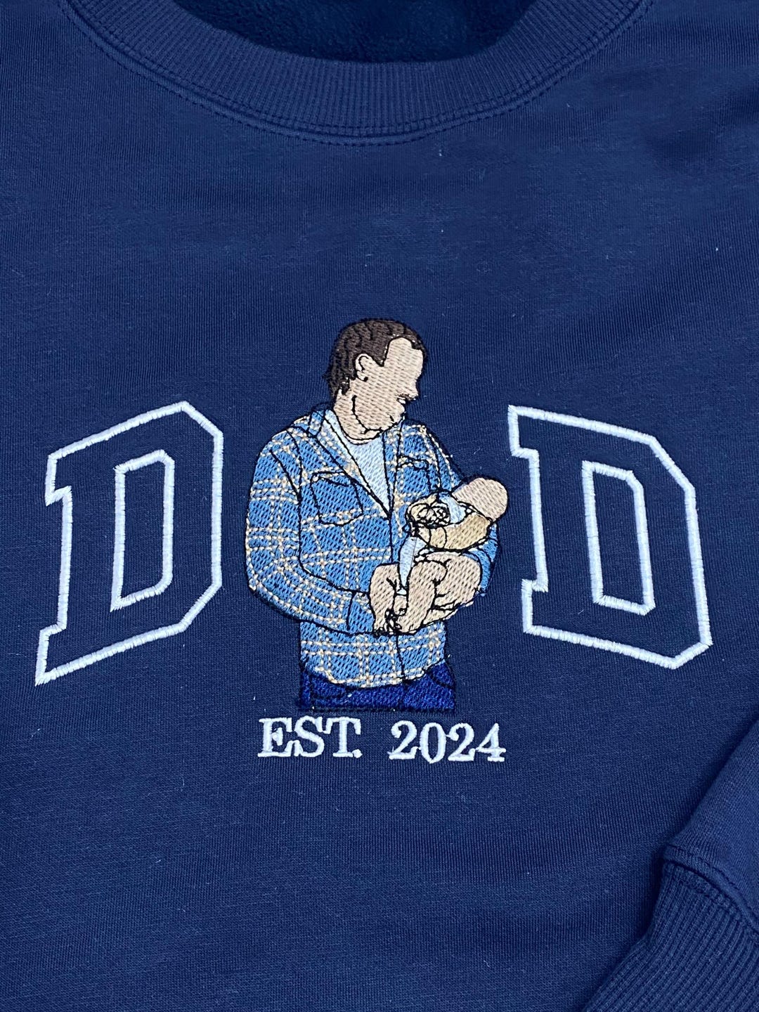 Dad Tshirt, Custom Embroidered Father Tshirt, Custom Father Embroidered ...